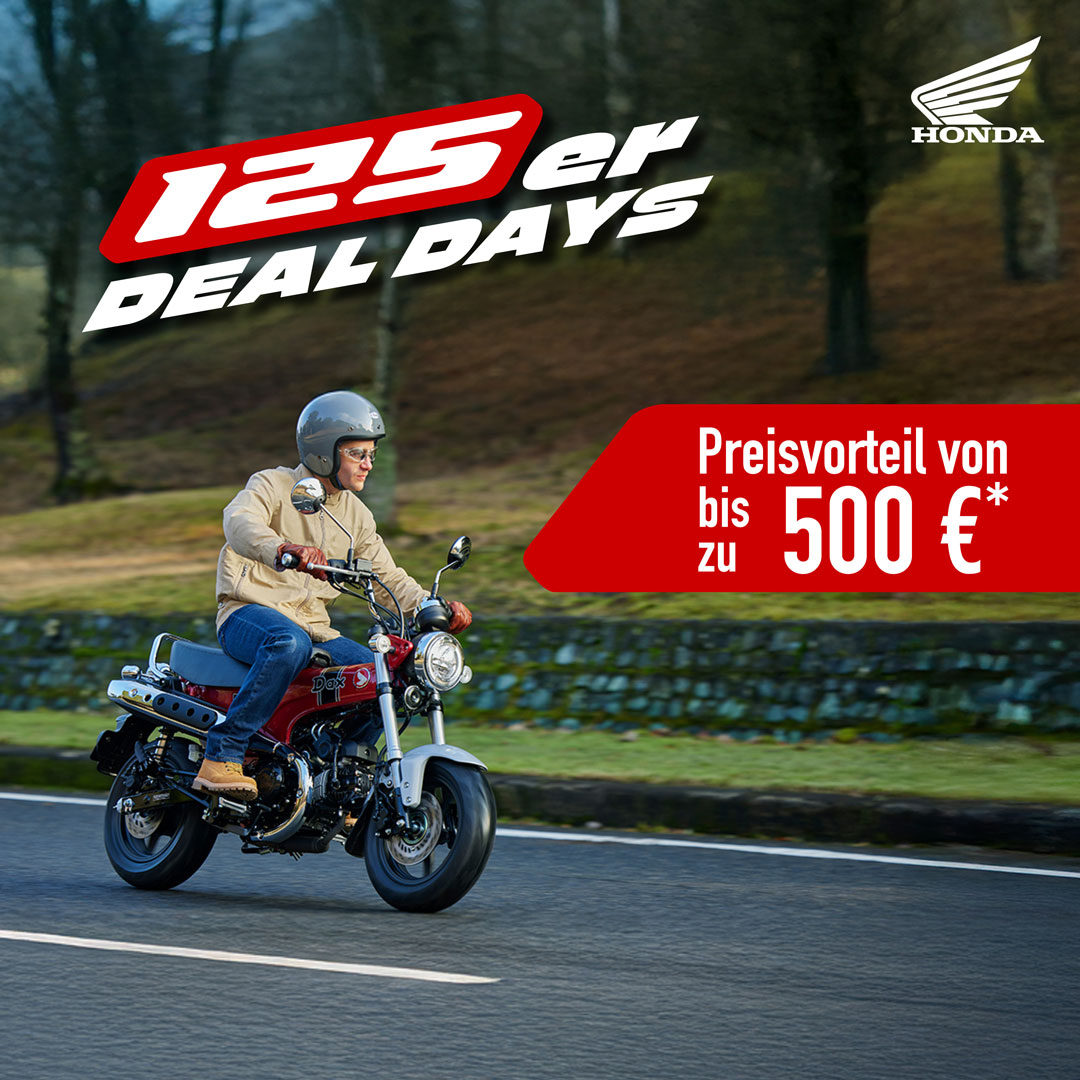Jetzt günstig fahren - Honda 125er Deal Days - popko.de